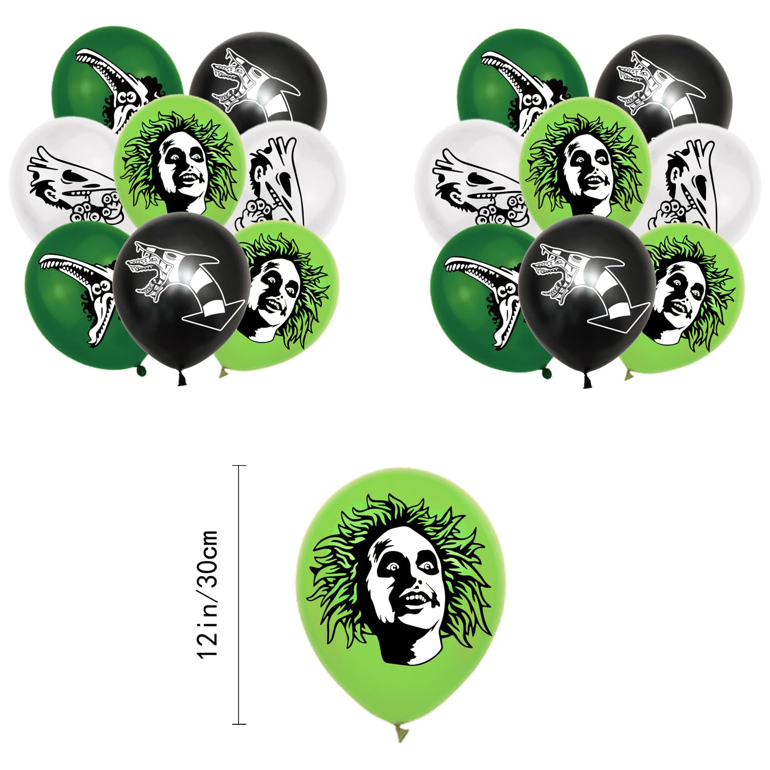 Horror Birthday Party Decorations, Halloween Birthday Party Decorations Set Include Balloons, Banner, Cake Toppers and Cupcake Toppers for Halloween Birthday Decorations
