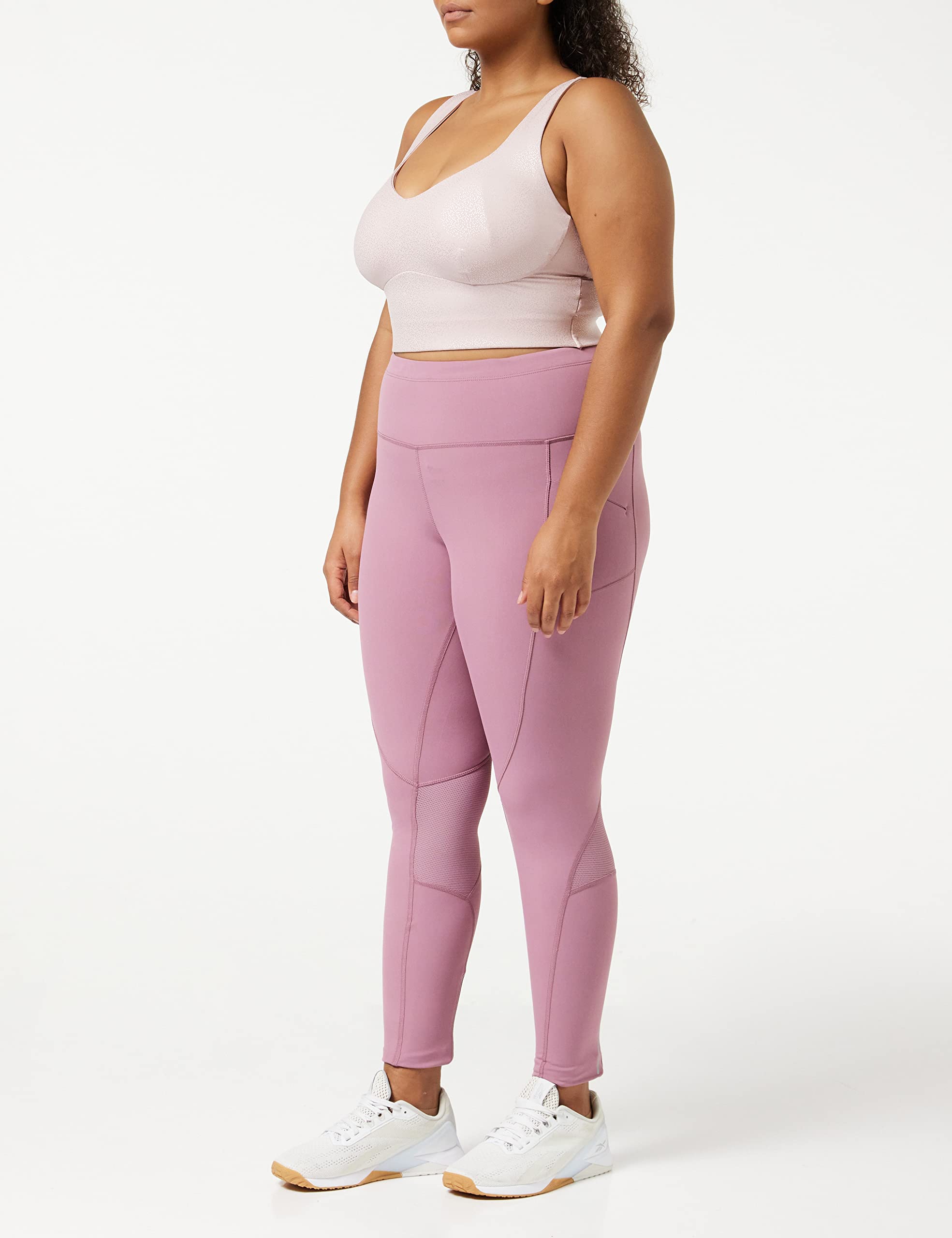 Core 10 Women's Nearly Naked Corset Sports Bra (Available in Plus Size), Foil Print Shine, 2X
