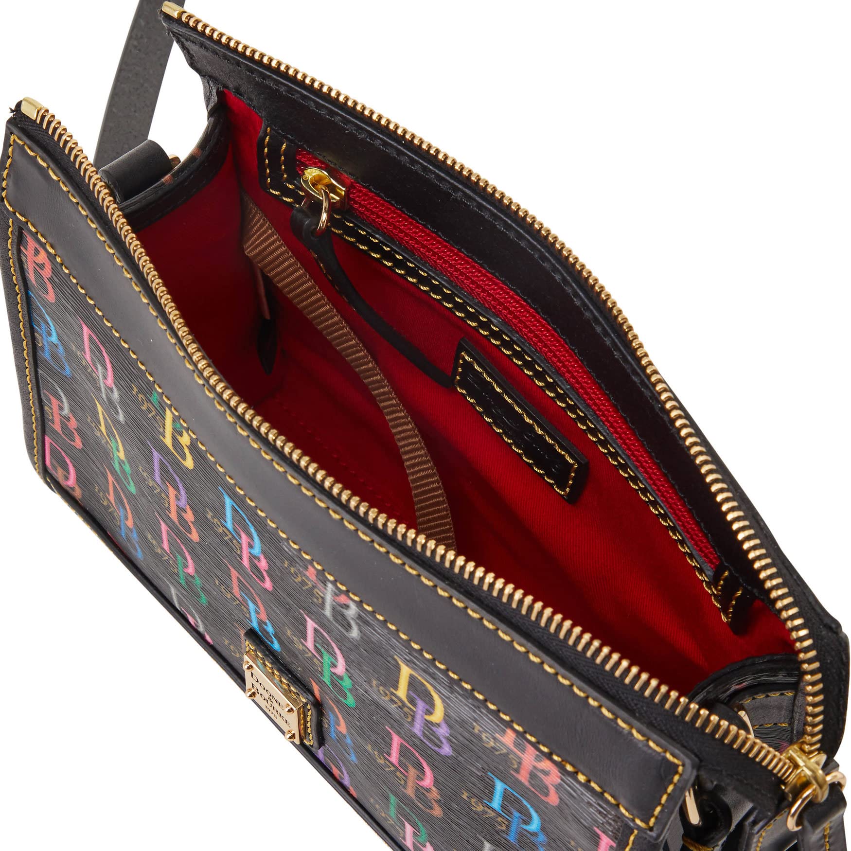 Dooney & Bourke Handbag, Db75 Multi Zip Crossbody - Black