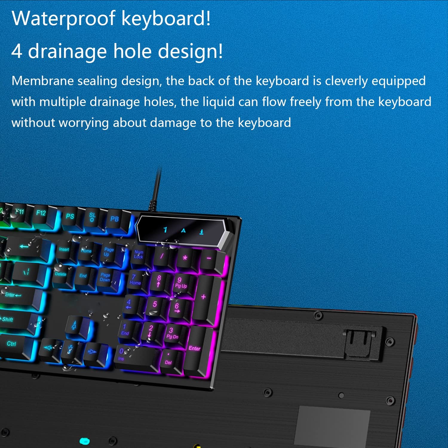 EXHNLE Wired Gaming Keyboard and Mouse Combo, RGB Backlit Keyboard with 104 Key, with 104 Key Computer PC Gaming Keyboard for PC/Laptop