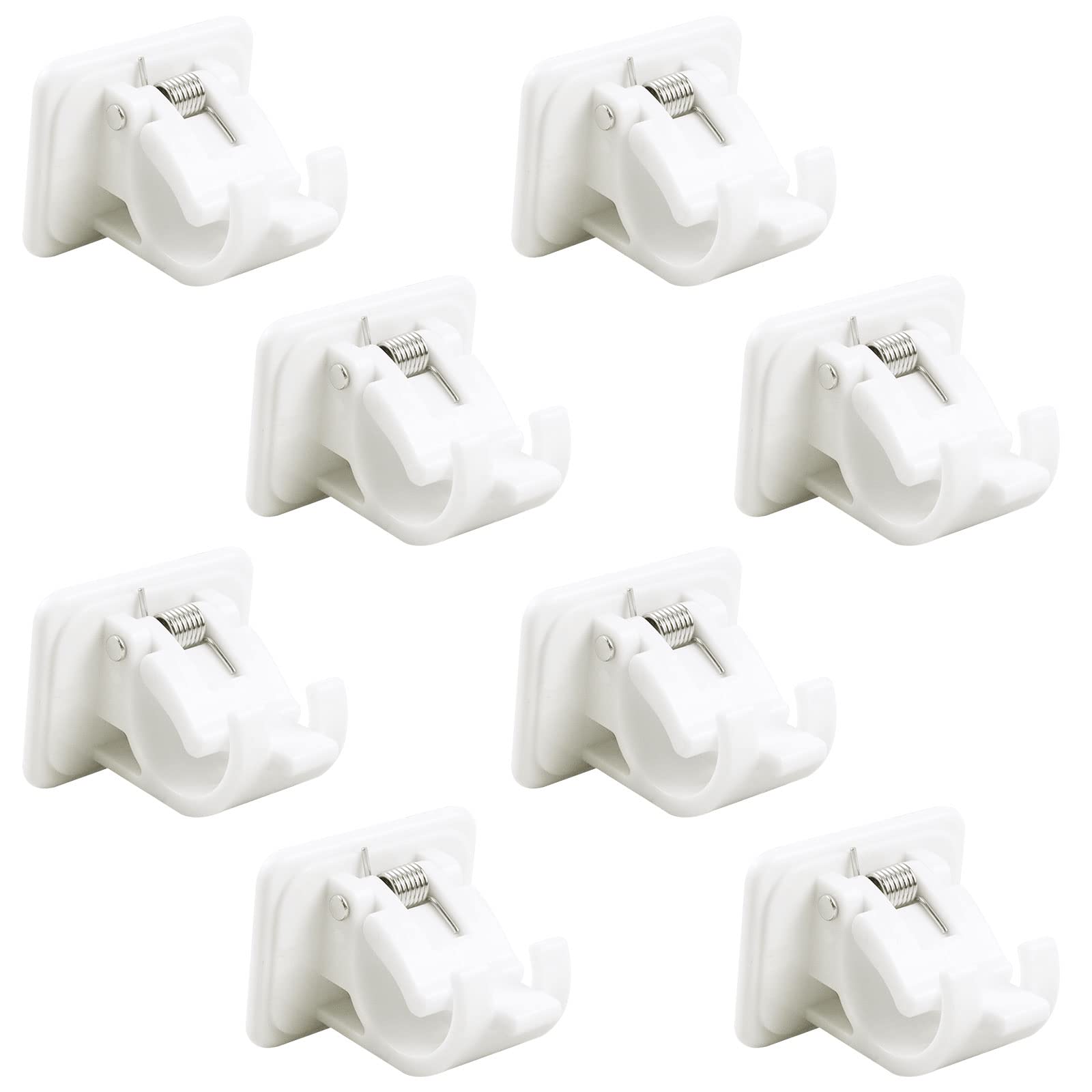 zybest Self Adhesive Curtain Rod Bracket Holder,8pcs No Drill Curtain Rod Bracket Wall Mount Holder for Home Bathroom Hanging net Curtain,Party, Garden Decoration