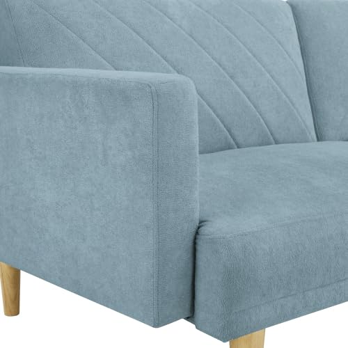 Ghouse Blue Sofas for Living Room Furniture Sets Daybed Couch Sleeper Small Loveseat for Small Spaces Futon Chair 76 Inch Sofa Bed