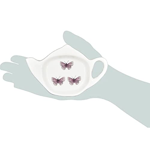 Tea Bag Holder Ceramic Teabag Holder Dish Teapot shaped Spoon Rest Set 4.5 inches