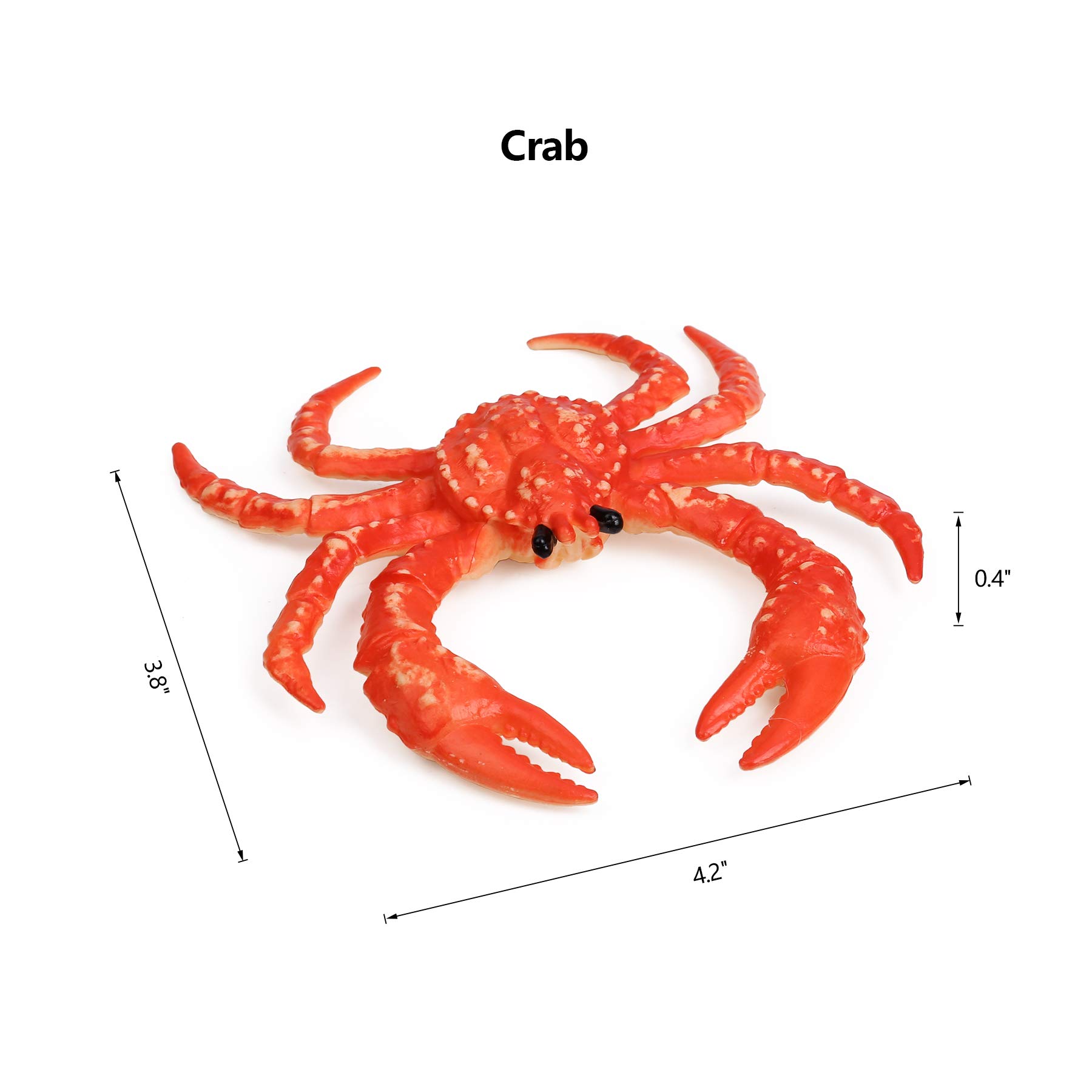 UANDME 8pcs Sea Animal Figures Realistic Ocean Animal Figurines Toy Playset for Kids Cake Toppers Decoration