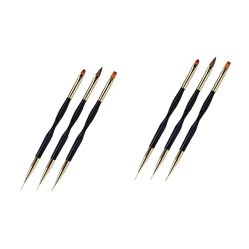 FRCOLOR Pinceles Para Uñas Acrilicas Pinceles Para Acrilico Uñas Manicure Tools Professional Nail Painting Tools Nail Art Tools Manicure Art Brush Nail Art Supplies Gel 6 Pcs