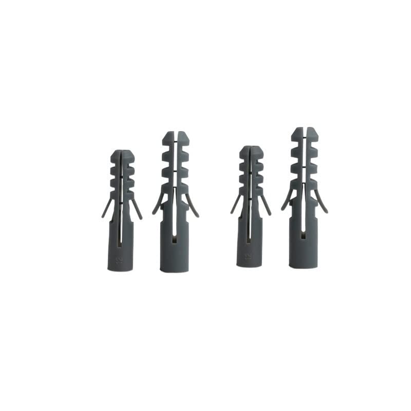 Expansion Bolts 50PCS 5-8mm Screws M5-M8 Rubber Expansion Pipe Flat Round Head Self-Tapping Screw Nylon Tube Wall Wood Hardware Tool Wall Anchors and Screws for Drywall