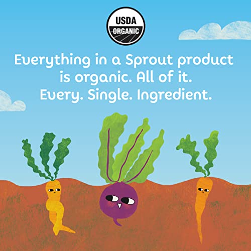 Sprout Organic Baby Food, Stage 4 Toddler Smoothie Pouches, Berry Grape with Coconut Milk, 4 Oz Purees (Pack of 12)