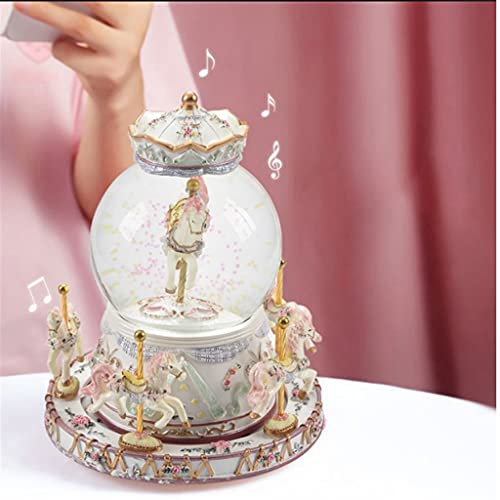 DLVKHKL Rotate Music Box, Dollhouse Toy with Castle in The Sky Tune for Birthday Gift