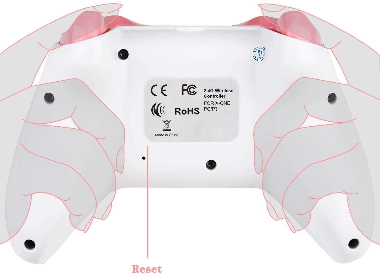 Wireless Controller for Xbox One, No Headset Jack, 2.4GHZ Game Controller Gamepad Compatible with Xbox One S/X PC (Pink)