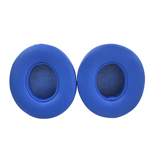 Sqrgreat Solo 2 Ear Pads Replacement for Beats Solo 3 Solo 2 Wireless Headphones, Memory Foam Protein Leather Ear Pads Replacement Earbuds Cushion(Not Fit Solo 2 Wired, Blue)