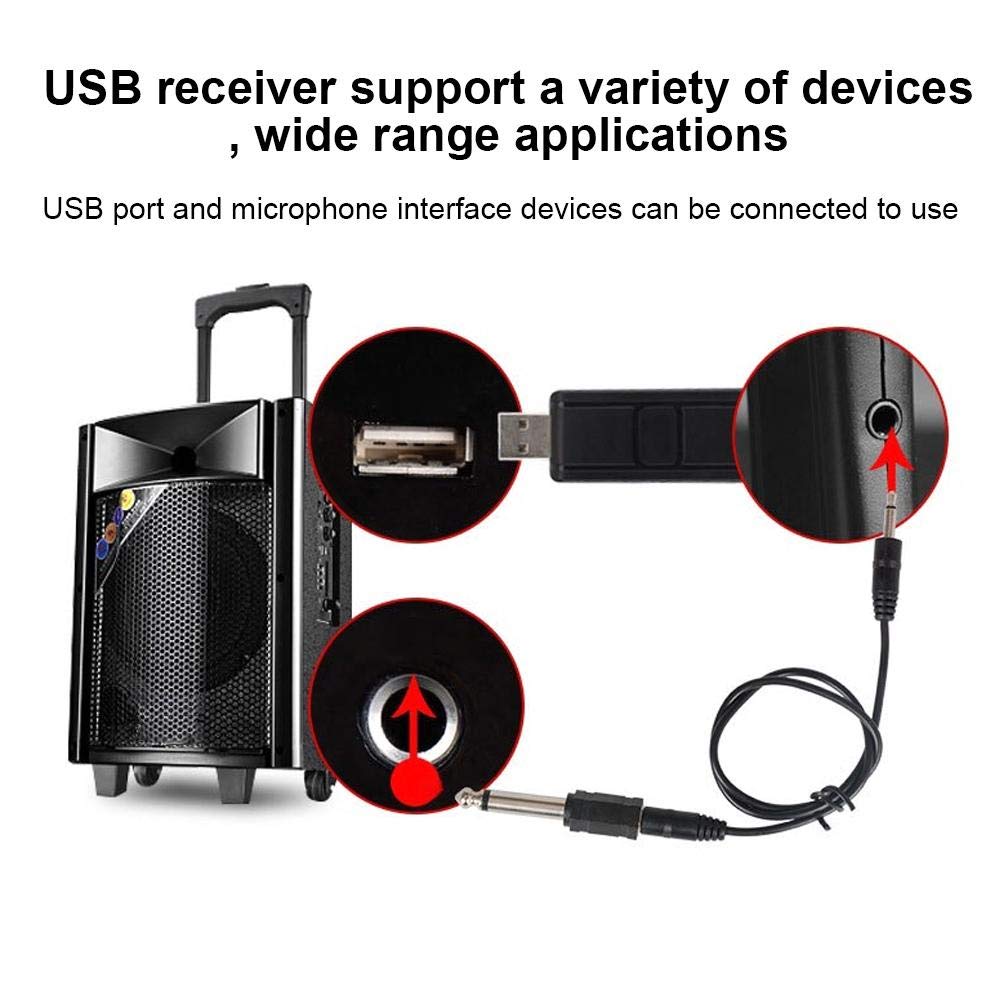 Wireless Bluetooth Karaoke Microphone ABS Plastic Professional Universal Handheld VHF Microphone USB Reception Mic
