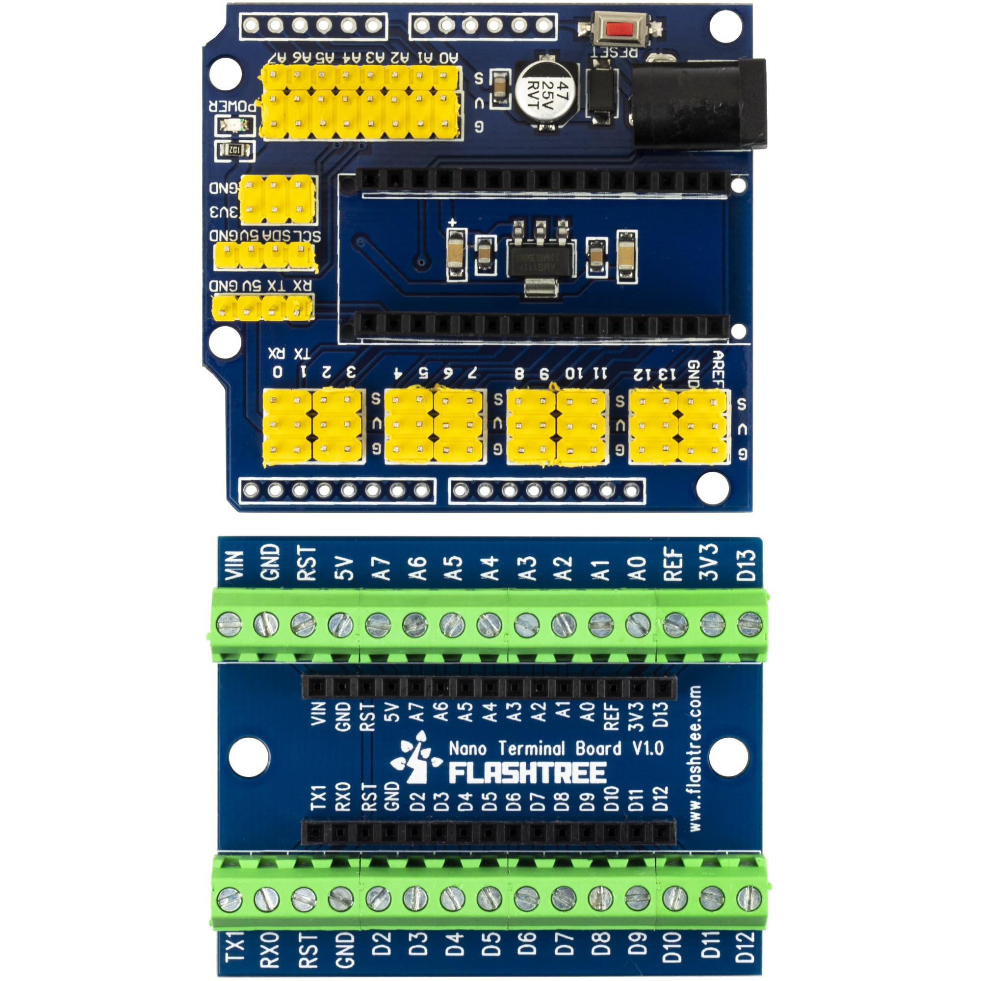 Expansion Sensor Shield Terminal Adapter Expansion Board for Arduino UNO R1 R3 Nano V3.0 AVR ATMEGA328P-AU Module