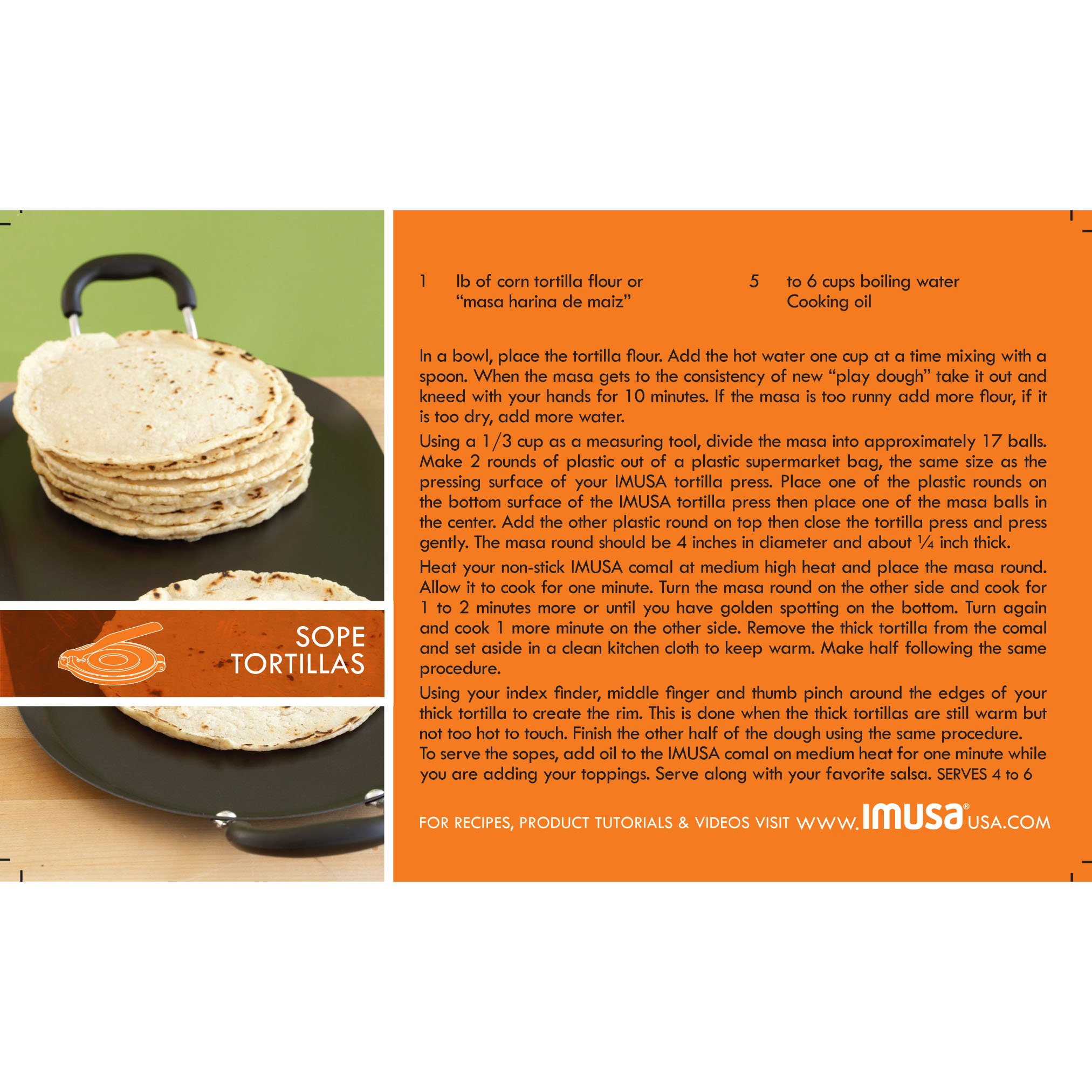 IMUSA USA Cast Iron Tortilla Press 8-Inch, Black