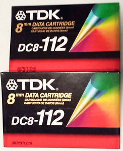 TDK DC8-112 New Sealed 8mm 2.5 GB DC8-112 Media Data Tape Cartridge (DC8112), New