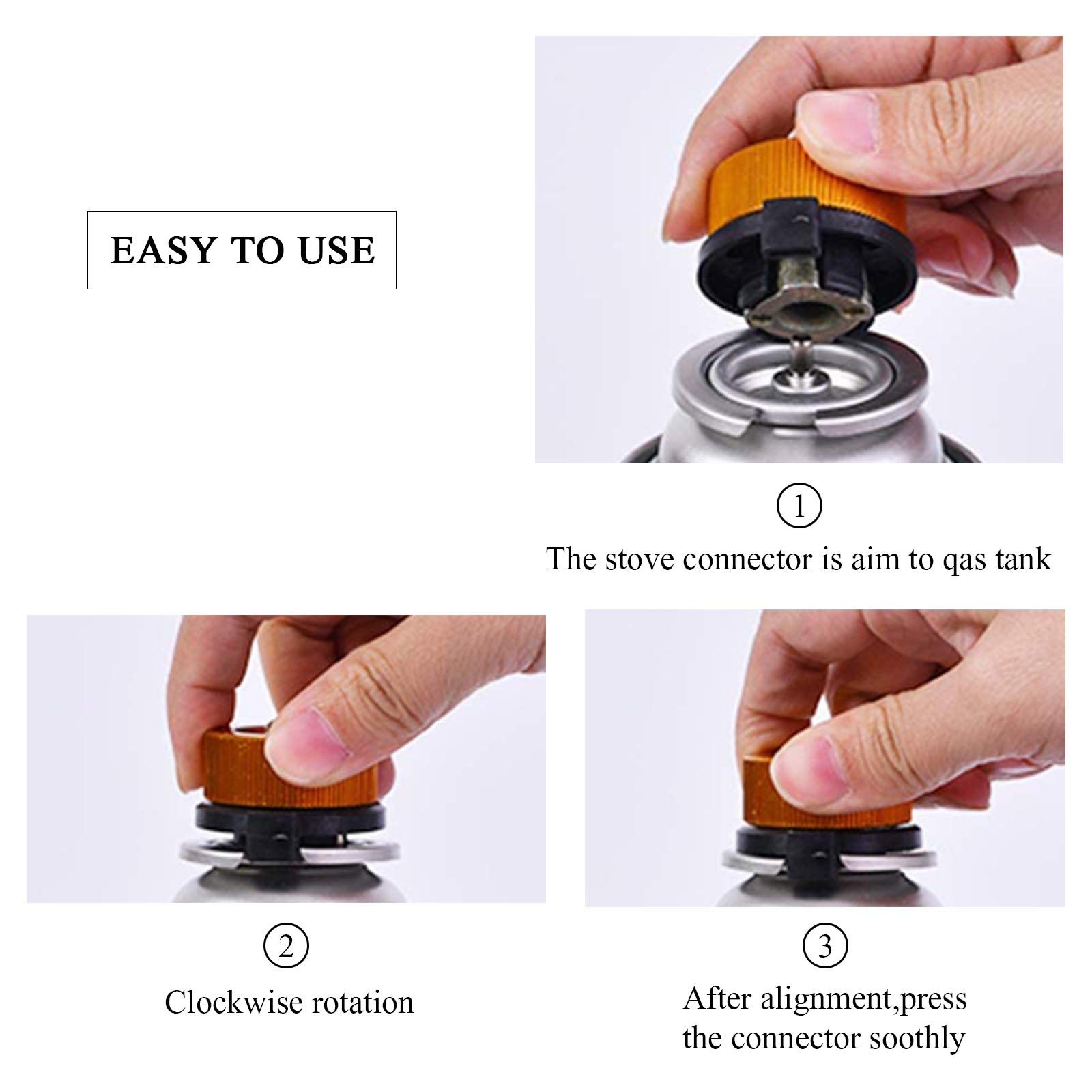 Create idea Gas Converter,Red Auto Off Aluminum Alloy Burner Conversion Gas Stove Adaptor For Outdoor Camping Cooking