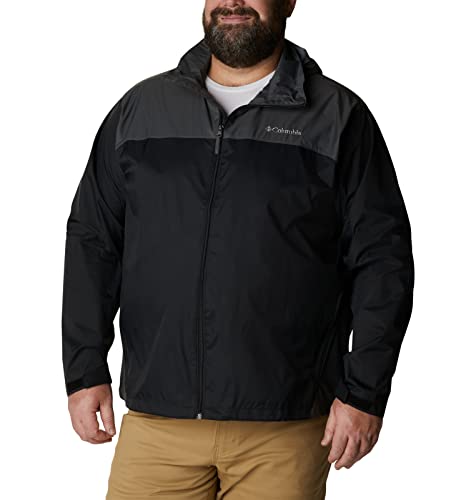 Columbia Men's Glennaker Lake Rain Jacket, Black/Grill, 3X