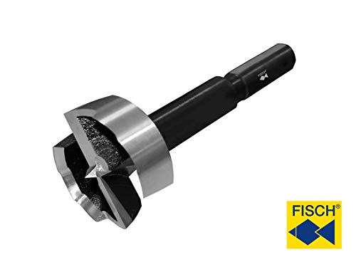 Fisch FSA-350323 Black Shark Forstner Drill Bit 2" Diameter, Forged Steel, Made in Austria