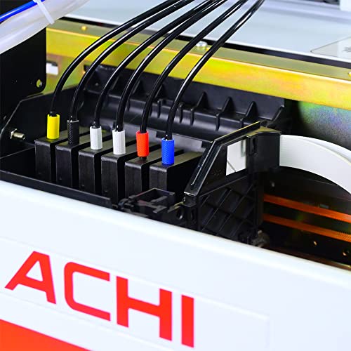 Ovsuqu Automatic UV Printer A3 R1390 UV Printer Flatbed for Wood, Fabrics,Leather, Bottle,Metal,Golf, Phone case and More Printing (A3 UV Printer with 5x500ML Ink)