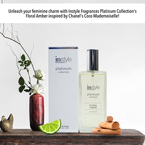 Instyle Fragrances | Inspired by Chanel’s Coco Mademoiselle | Platinum Collection | Floral Amber | Women’s Eau de Parfum | CLEAN, Vegan, Paraben & Phthalate Free | Never Tested on Animals | 3.4 Fl Oz
