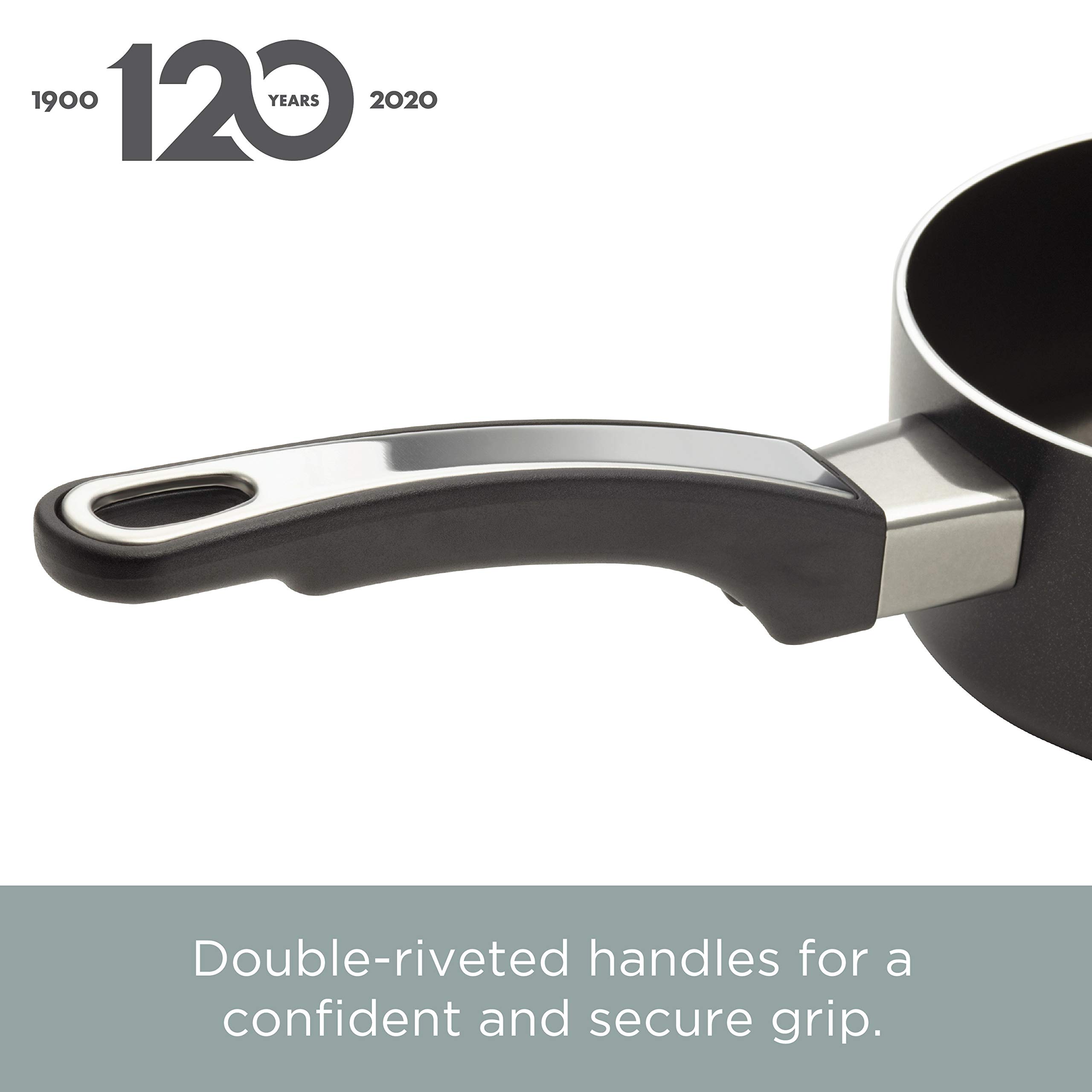 Farberware 21582 Dishwasher Safe High Performance Nonstick Frying Pan with Glass Lid / Nonstick Deep Skillet, 12 Inch, Black