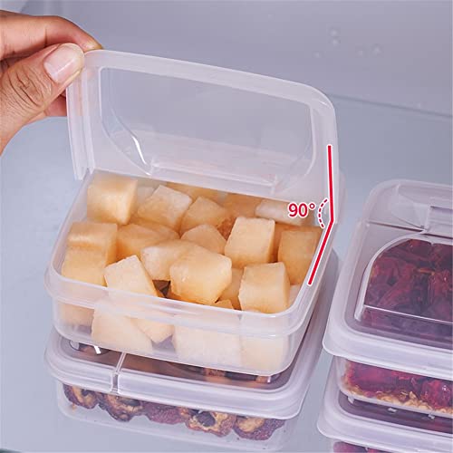 Gigicloud 2pcs Food Storage Cheese Box, Flip-Top Butter Block Cheese Slice Storage Box Portable Refrigerator Fruit Vegetable Fresh-Keeping Organizer Containers With Lid