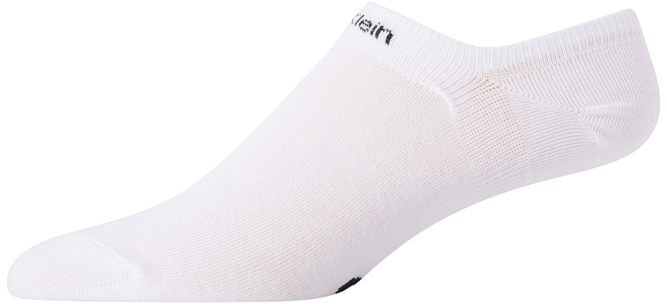 Calvin Klein Women's 2 Pack Performance Coolmax Cotton Heel Gripper Liner Socks, White, Shoe Size: 6-9.5