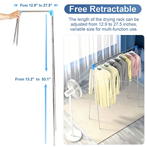 GIPOBUY Portable Clothes Rack Travel Garment Rack, Foldable Collapsible Clothing Rack, Mini Folding Portable for Dance, Painting, Travel, Drying, Camping,New Tech Easy Lock and Release(Non-Heavy Duty)