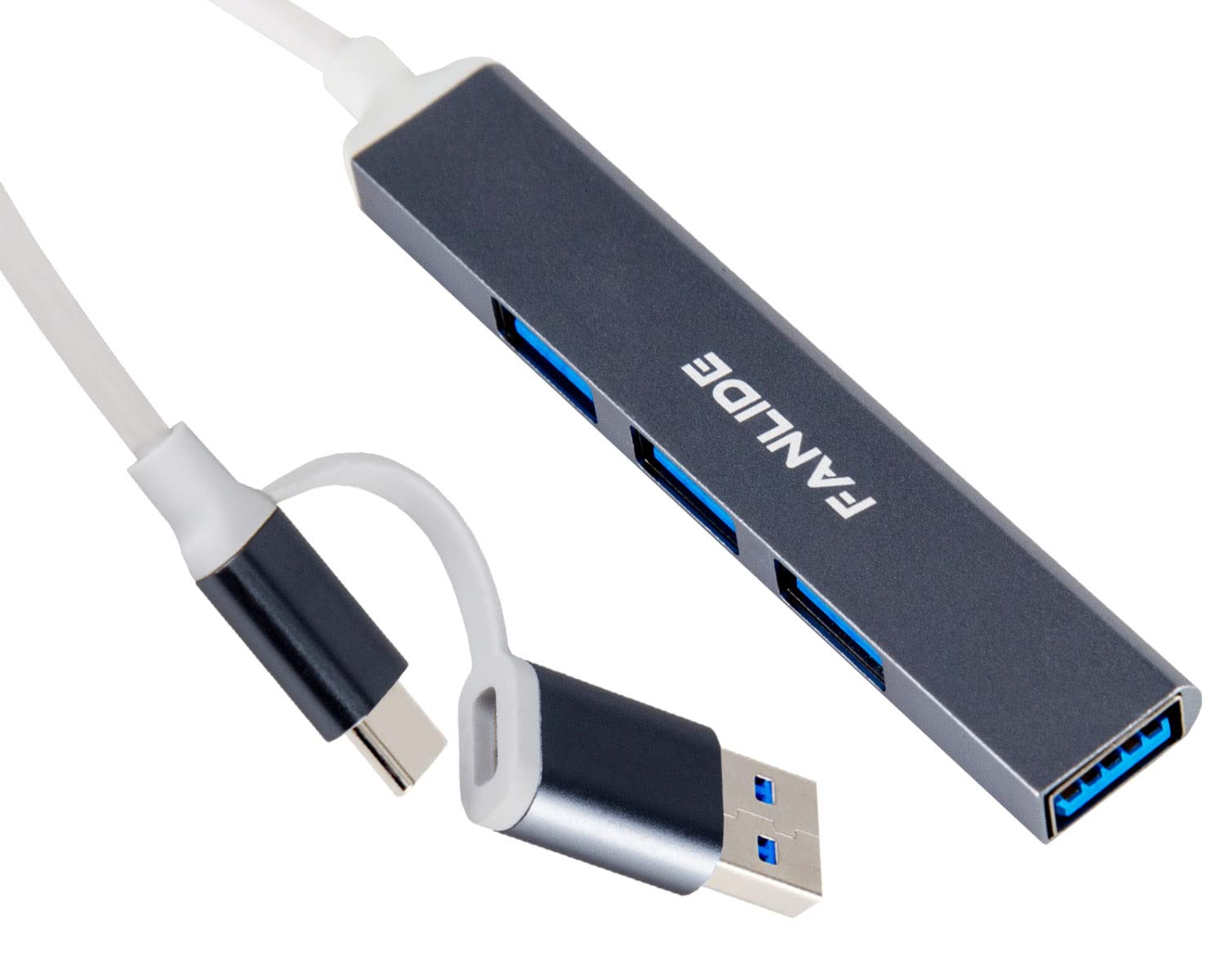 FANLIDE USB C Hub, 4-in-1 Ports Type C Hub with USB C Female to USB Male Adapter, Mini USB Extender Splitter for Laptop, Computer, Mac Mini/Pro, iMac, MacBook Air,Surface Pro, XPS, Notebook PC etc