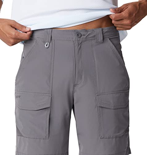 Columbia Men’s Permit III Shorts, Sun Protection, City Grey, Large