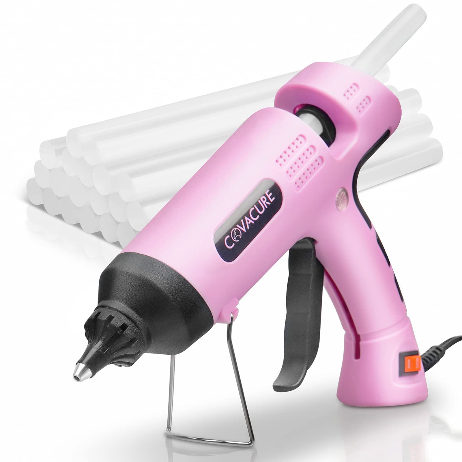 COVACURE Hot Glue Gun 60W/100W with 20 PCS Full Size Glue Sticks - Fast Preheating & Drip Proof Glue Gun Kit for Adults & Kids, Ideal for Arts, Craft, DIY, Decorations, Fast Repairs