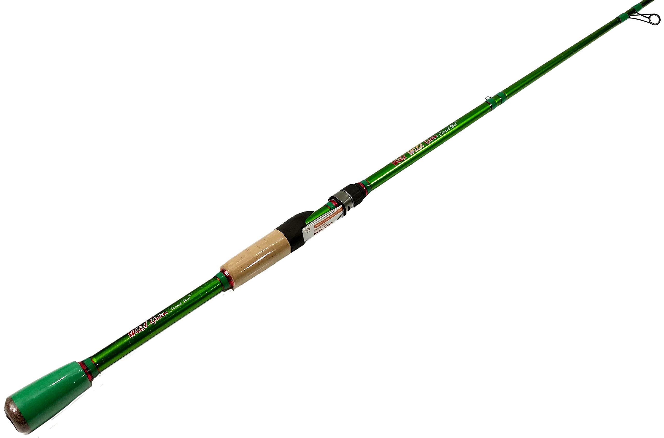 Carrot Stix Spinning 7' Medium Light Wild Wild Green Greenwater Inshore Fishing Rod C2WG701ML-F-S