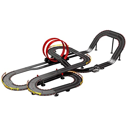 ZXXZXX High-Speed Electric Powered Super Loop Speedway Slot Car Track Set, Two Cars for Dual Racing, Boys Toys for 6 7 8 9 10-16 Years Old Kids Gifts (Color : Electric+2cars)