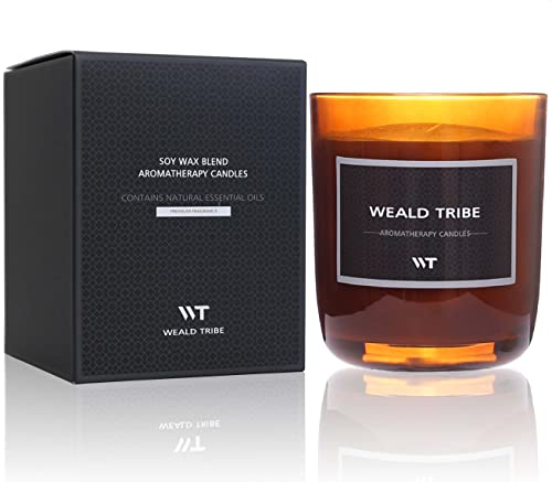 Scented Soy Candles, Vanilla Whiskey Aromatherapy Candles, Gifts Candles with Premium Natural Soy Candles for Home Scented & Bathroom Decor, Single Wick Candles 7 oz 40 Hour Burn