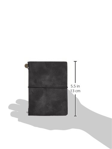 ミドリ(MIDORI) Traveler's Notebook, Passport Size, Black 15026006