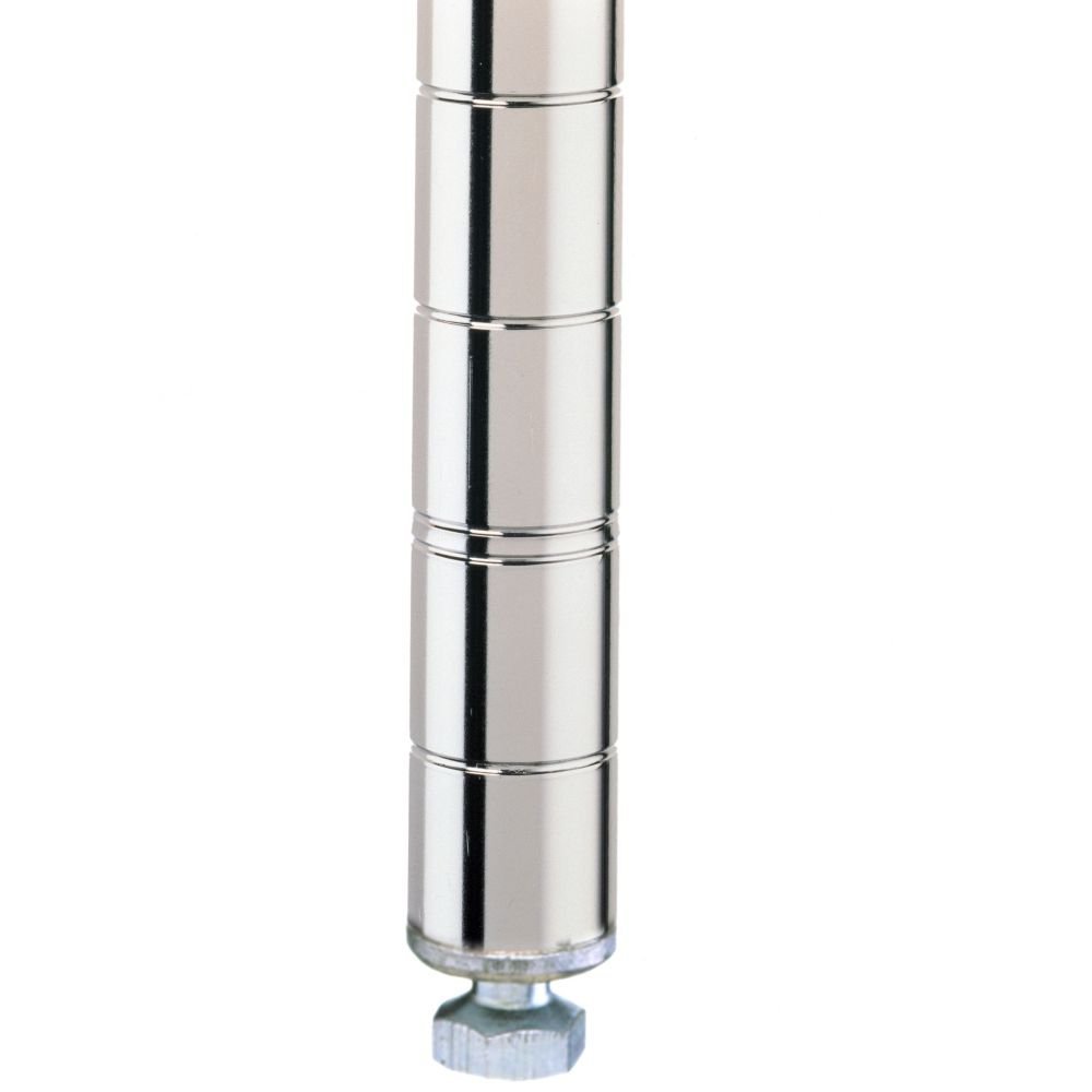 Metro 86P Metro Site Select Chrome Plated Steel Stationary Post, 1" Diameter x 86-5/8" Height (Pack of 4)