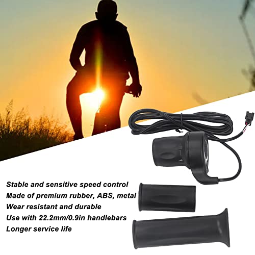 Dilwe 20X Electric Bike Throttle, 180 cm, Stable Sensitive Electric Accelerator Handle for Mountain Bike, Road Bike Conversion 24V?72V Plugturner