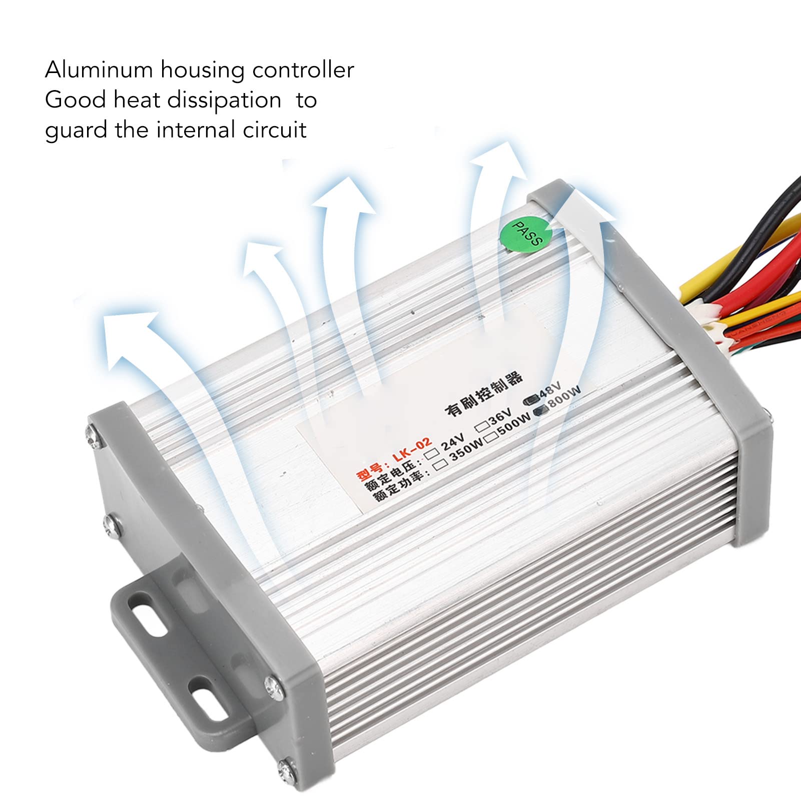 Dilwe Electric Motor Controller Kit,48V 800W Motor Controller Throttle Grip with Lock and Keys for Electric Bike Scooter