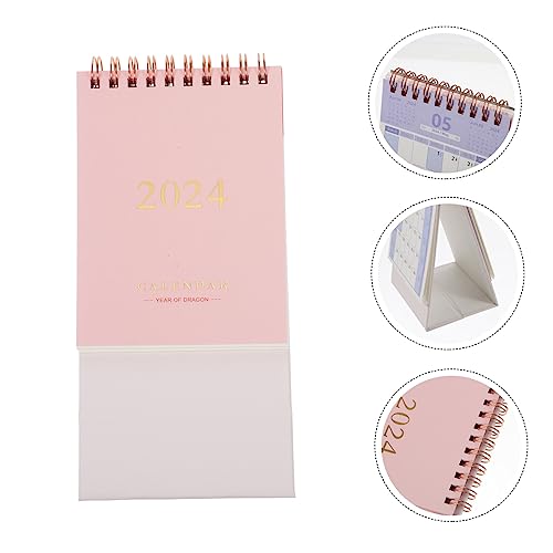 Didiseaon Easel Calendar 2024 Office Supplies Desk Calendar Daily Schedule Planner Mini Monthly Calendar Desk Pad Calendar To- Do Decor 2024 Desktop Calendar Scroll Simple Clamshell Paper