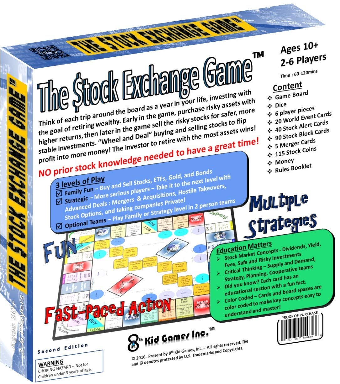 Stock Exchange Game - Family Friendly (10+) Board Game.