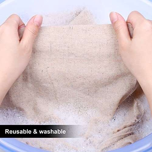 Muslin Fabric 10 Yard Linen Fabric 63 Inches Wide Textile Unbleached Natural Cotton Fabric Soft & Smooth Embroidery Fabric Reusable & Washable Muslin Cloth for Sewing Embroidery Decor DIY Projects