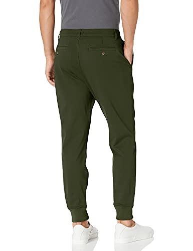 PAIGE Men's Elmwood Transcend Knit Tech Trouser Jogger Pant, Southern Oak, 38