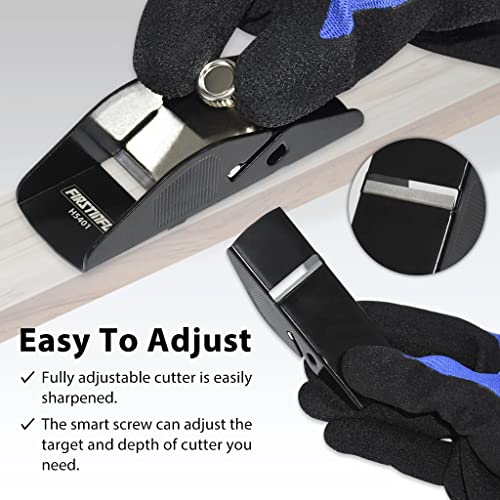 FIRSTINFO H5401 Mini Hand Plane Small Lightweight Steel Body Trimming Plane for Woodworking/Trimming/Wood Planing