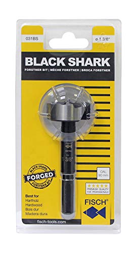 Fisch FSA-350323 Black Shark Forstner Drill Bit 2" Diameter, Forged Steel, Made in Austria