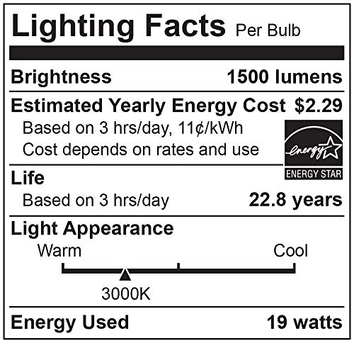 Cree Lighting TPAR38-1803040FH25-12DE26-1-E1 E26-1-E1 PAR38 Weatherproof Outdoor Flood Equivalent LED Bulb (Dimmable) 1500 lumens 3000K, 1 Count (Pack of 1), Bright White 150W