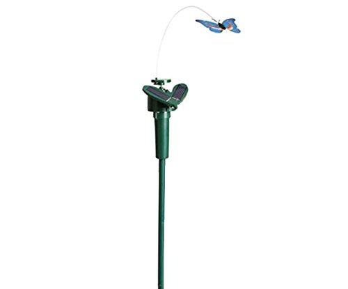 URTop 1Pcs Home Garden Decor Vibration Solar Dancing Flying Butterfly Artificial Fluttering Flying Simulation Butterfly Color Ranodm