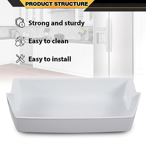CNNELL WP2187172 Replacement Refrigerator Door Bin - WHITE- 2187172 Compatible with Whirlpool, Kenmore, Roper, Amana Crosley Estate Refrigerators
