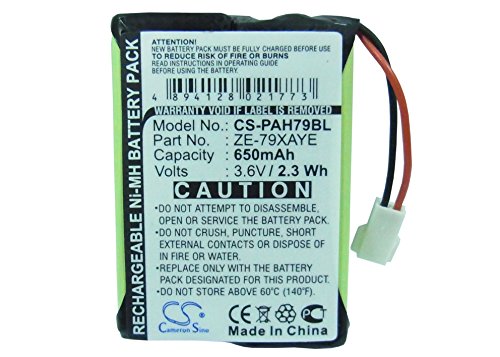Cameron Sino New Replacement Battery Fit for Panasonic Handheld ZE-79, Handheld ZE-79UNCY, Handheld ZE-79XAYE(650mAh/2.34Wh)