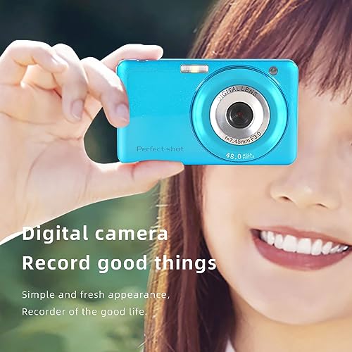 Digital Camera, 2.7in 48MP 8X Digital Zoom Point and Shoot Camera, Video Camera with Anti Shake Vlogging Camera for Night, Portrait, etc (Blue)