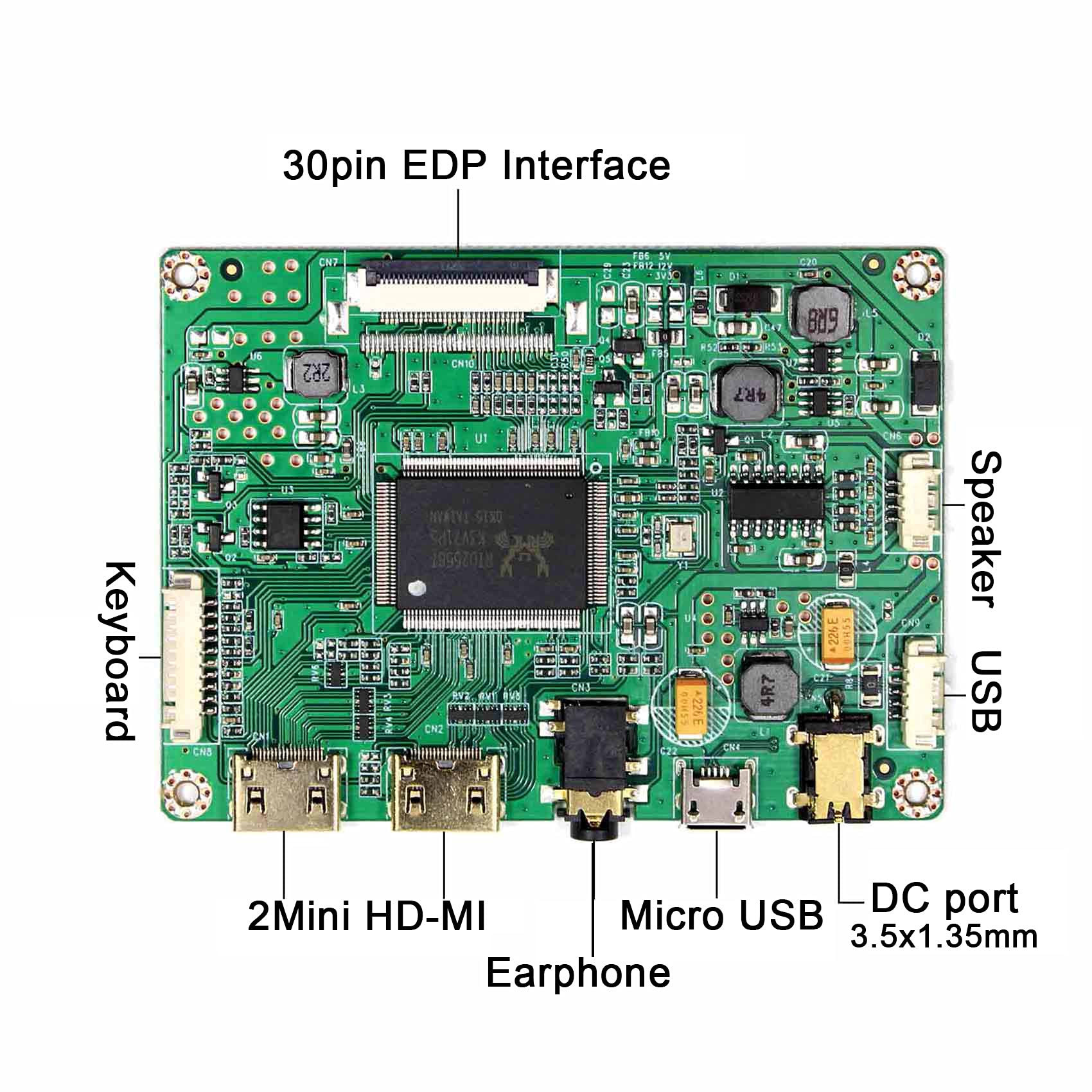 FanyiTek 12.6 inch NV126B5M-N41 1920x515 IPS Touchscreen Monitor and 2mini HD-MI Micro USB LCD Controller Board