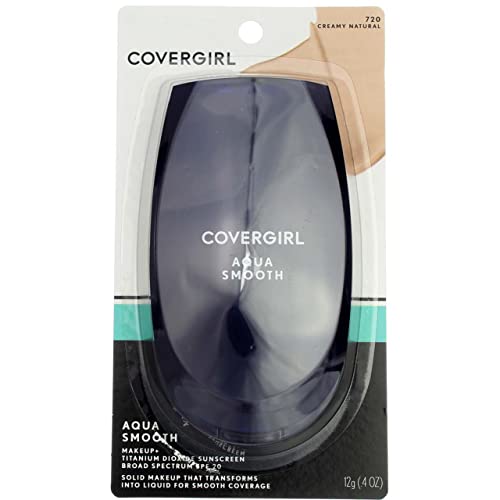 CoverGirl Smoothers AquaSmooth Compact Foundation, Creamy Natural [720] 0.40 oz (Pack of 3)